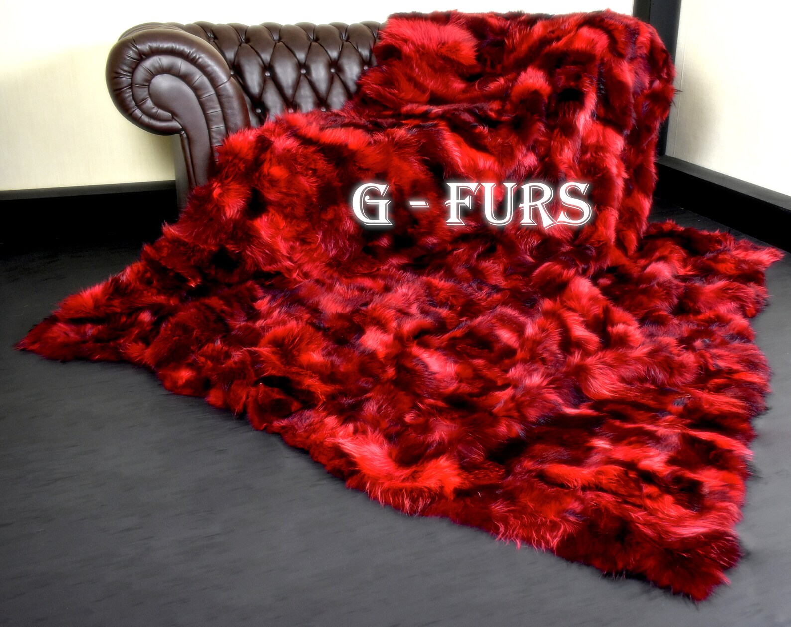 Luxury Real Red Fur Fox Fur Blanket - Etsy