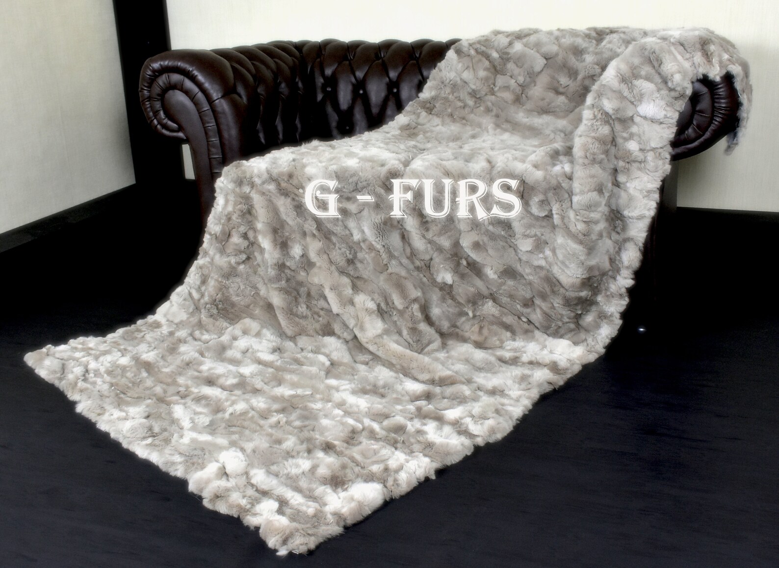 Luxury Real Tanned Beige Rex Rabbit Fur Throw Blanket - Etsy