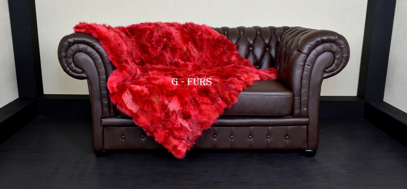 Luxury Real Red Fur Fox Throw Blanket | Etsy