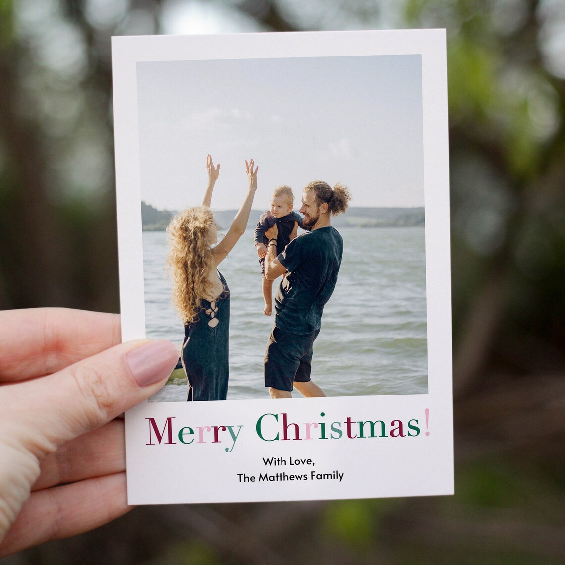 Customizable 5x7 Christmas Card Canva Template | Colorful Fun Vertical ...