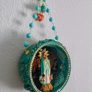 Holy Mother Mary Mini Wall Shrine - Etsy