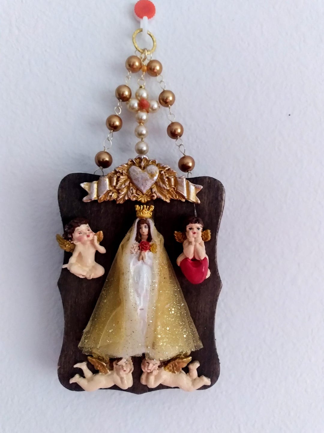 Mary Mystical Rose/ Rosa Mistica/ Holy Mary Mini Wall Shrine - Etsy