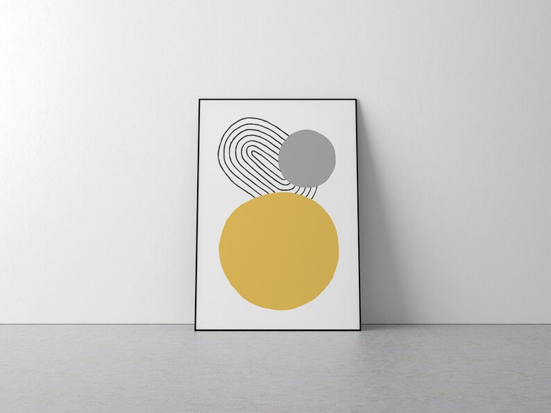 Yellow Wall Art Print Home Decor Poster Minimalist - Etsy UK
