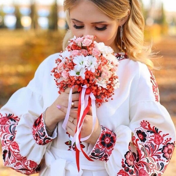 Ukrainian Wedding Dress - Etsy