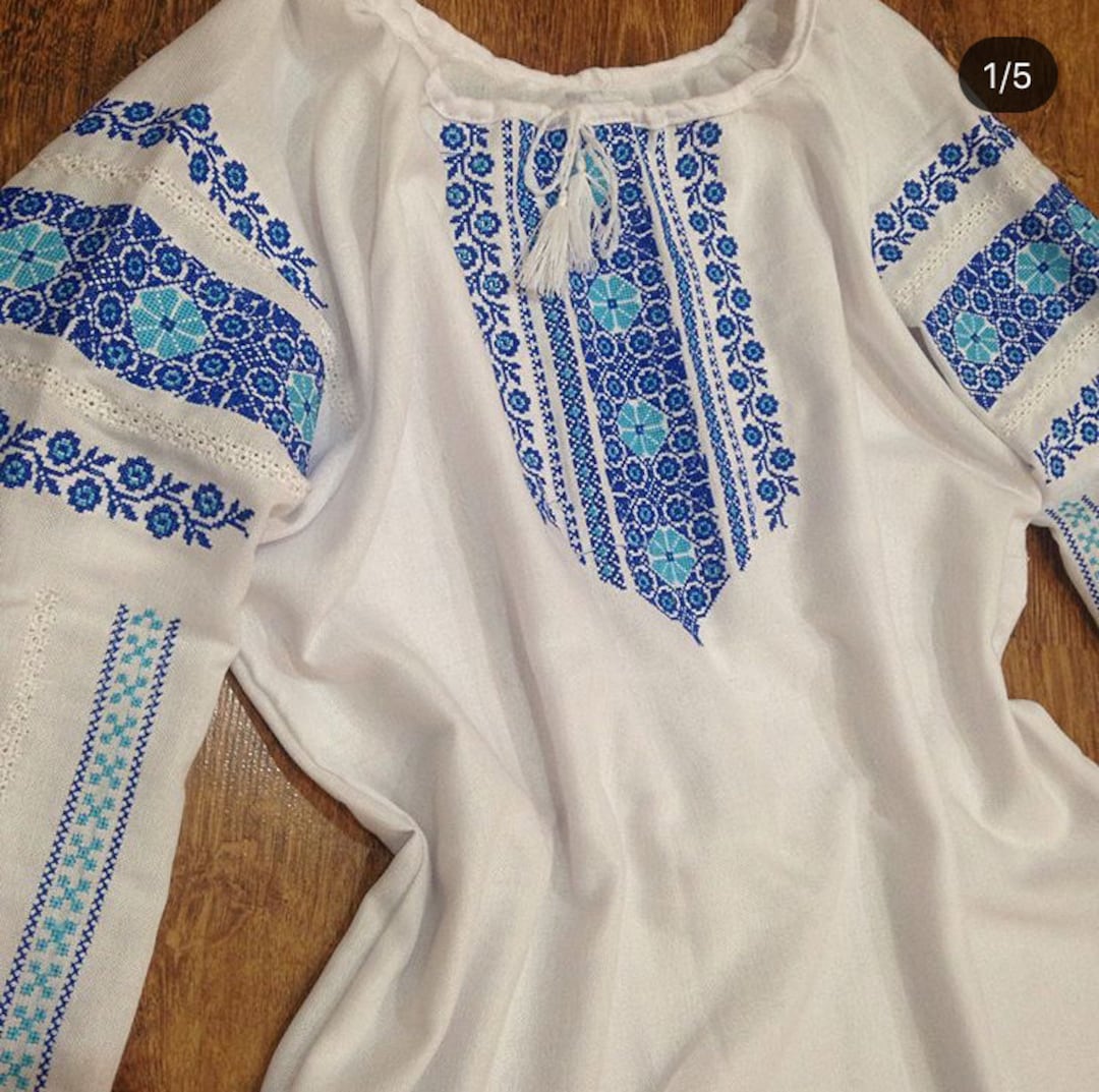 Beautiful Hand Embroidered Blouse. Ethno Folk Blouse for Woman. Stylish ...