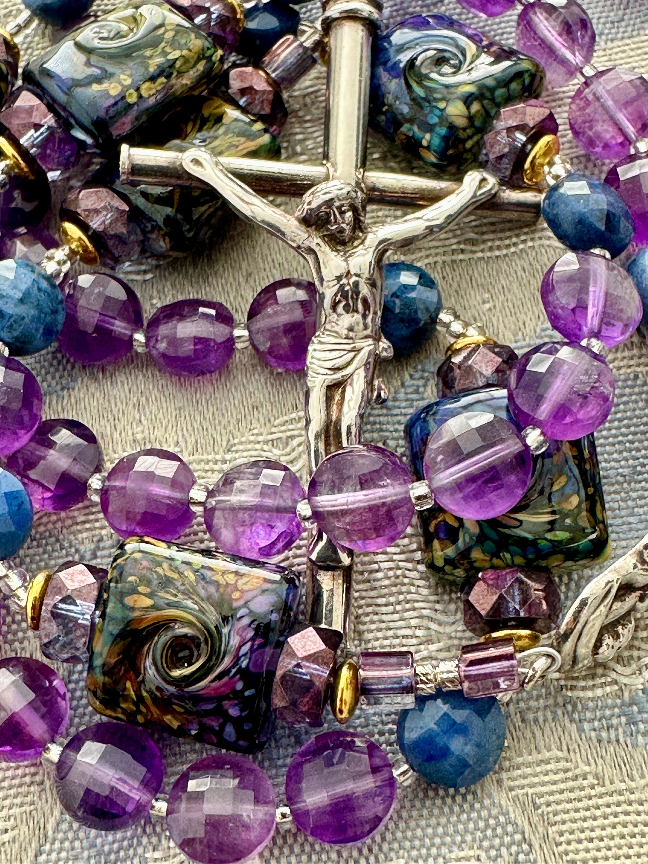 Van Gogh Starry Night Inspired Sterling Amethyst Gemstone Handmade ...