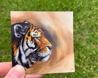 Tiger Magnet 2x3 by Bernadette King - Etsy
