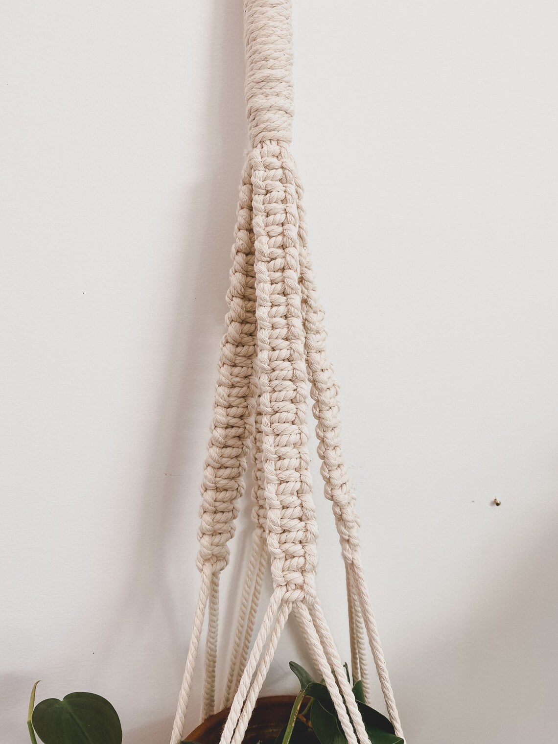 Classic Small Macrame Plant Hanger Set / Minimalist / Pothos / - Etsy
