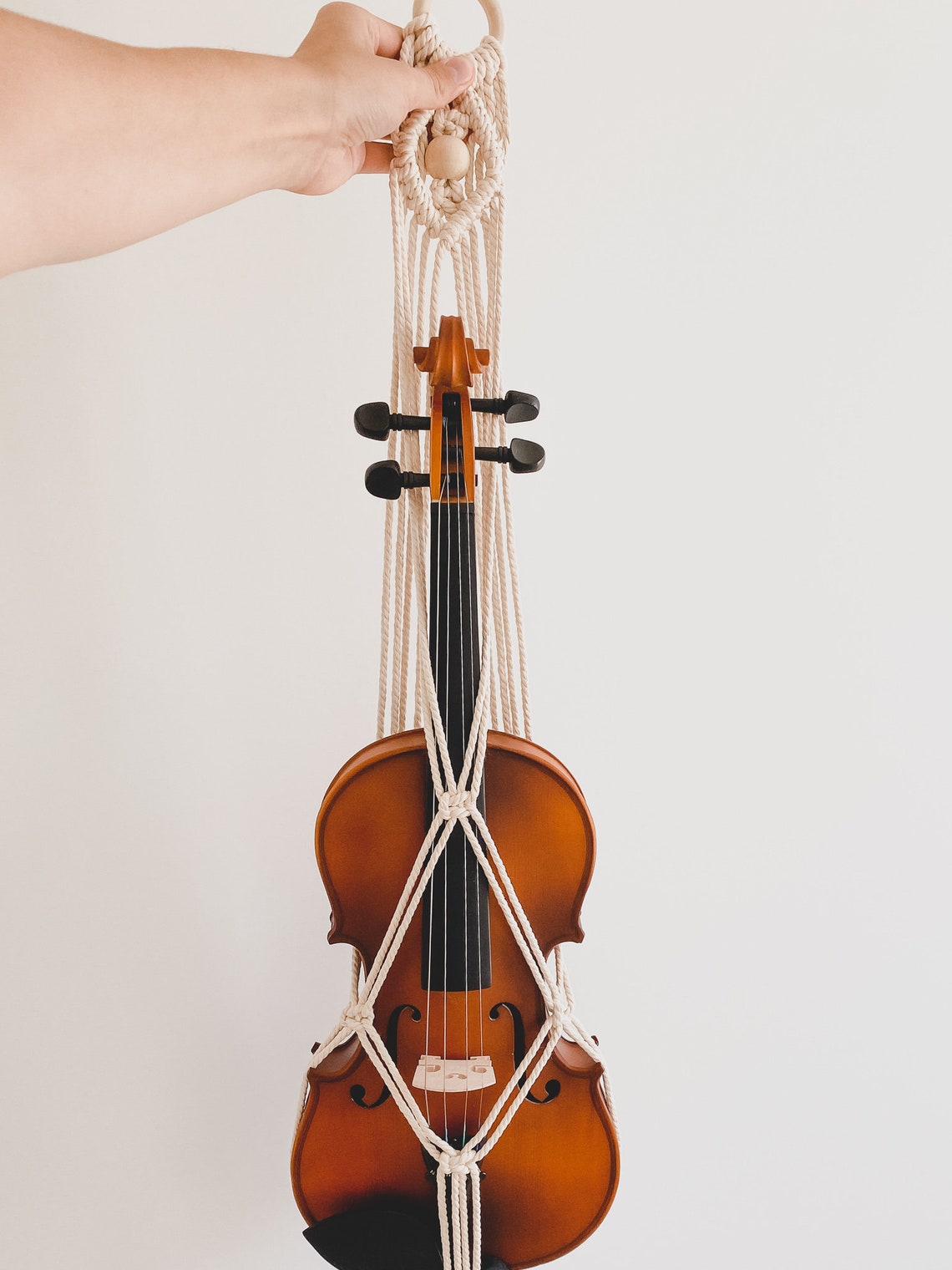 Violin Macrame Hanger / Standard 4x4 / Instrument Hanger / | Etsy