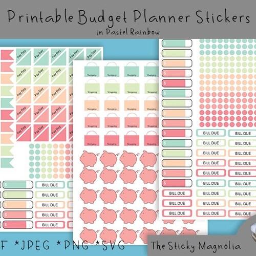 Printable Budget Planner Stickers | Etsy
