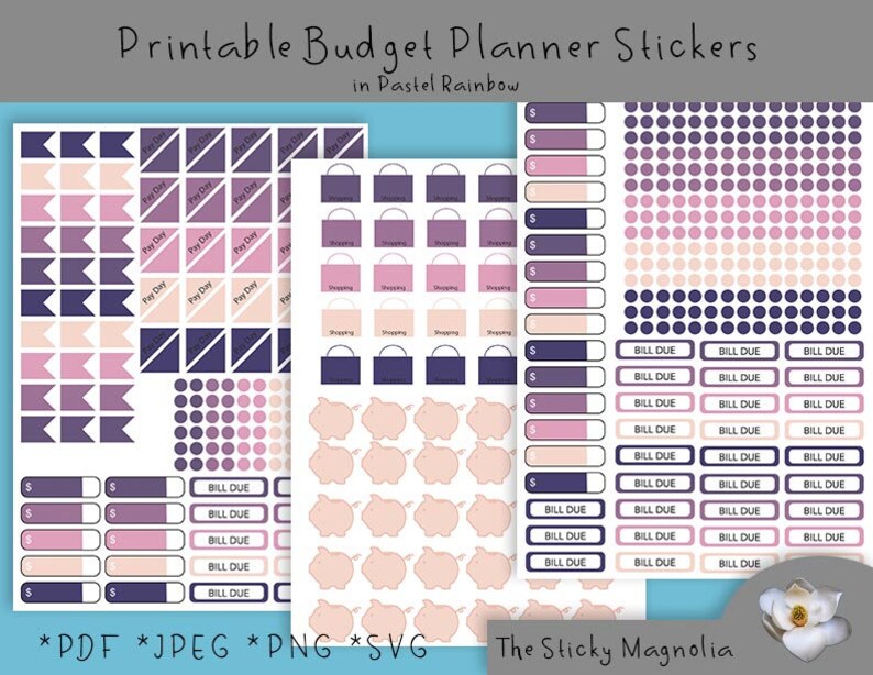 Printable Budget Planner Stickers - Etsy