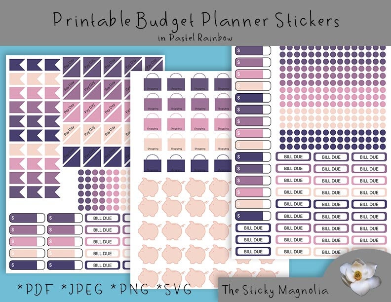 Printable Budget Planner Stickers - Etsy