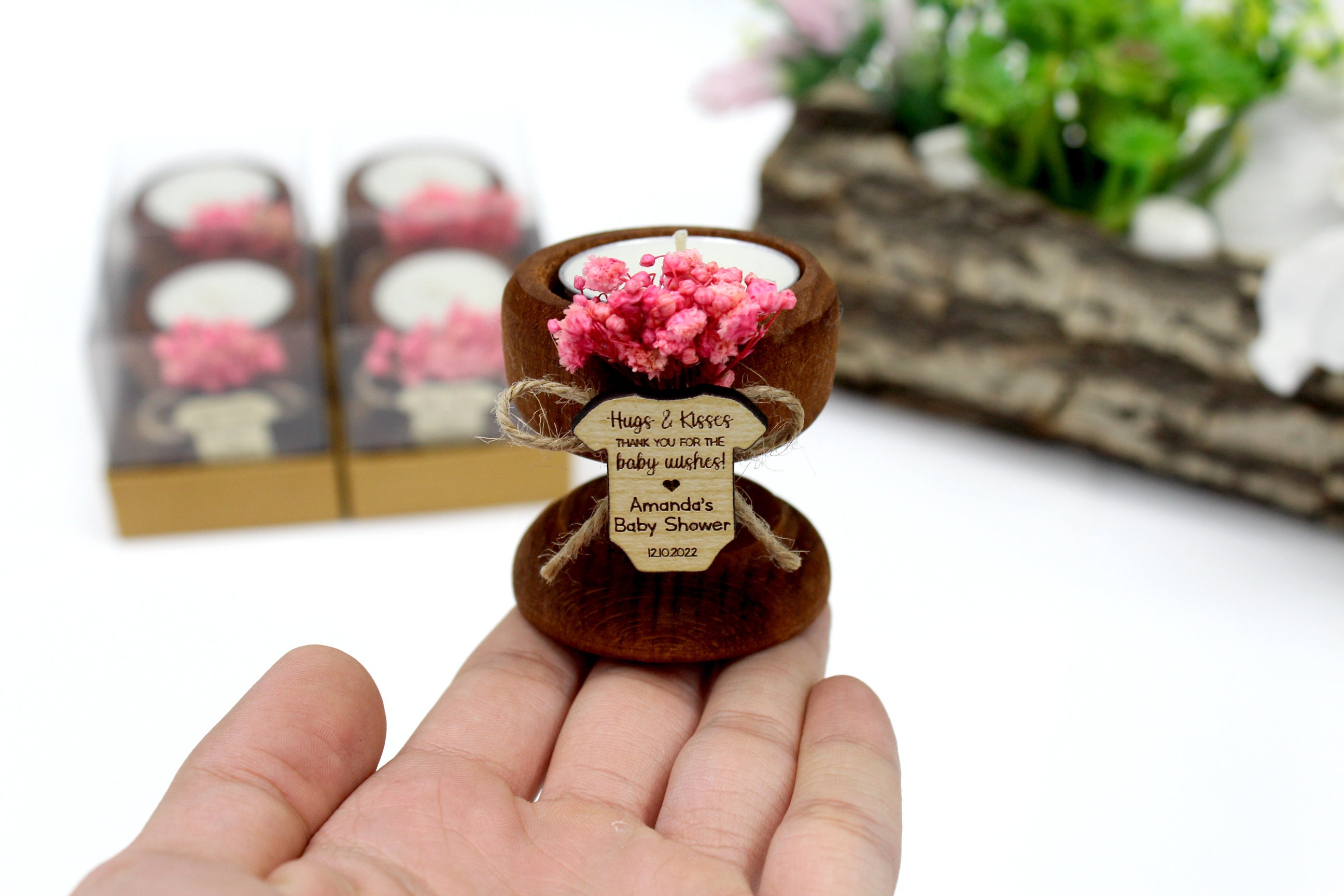 Baby Shower Favors for Guests, Rustic Favors, Personalized Candles ...