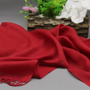 Red Pashmina, Personalized Pashmina Shawl, Pashmina Scarf, Bridesmaid ...