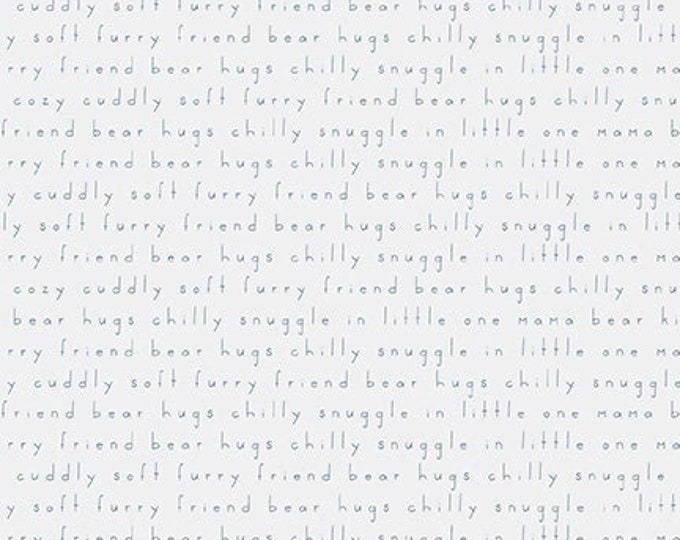 Cuddle Text Cotton Fabric by the Yard - Nice Ice Baby Cuddles Cream ...