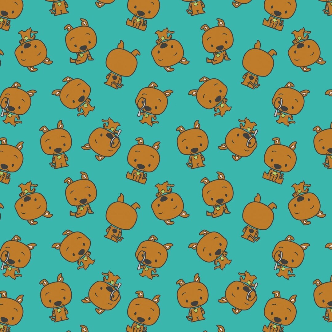 Scooby Doo Cotton Fabric by the Yard - Scooby Doo Chibi - Scooby Toss ...