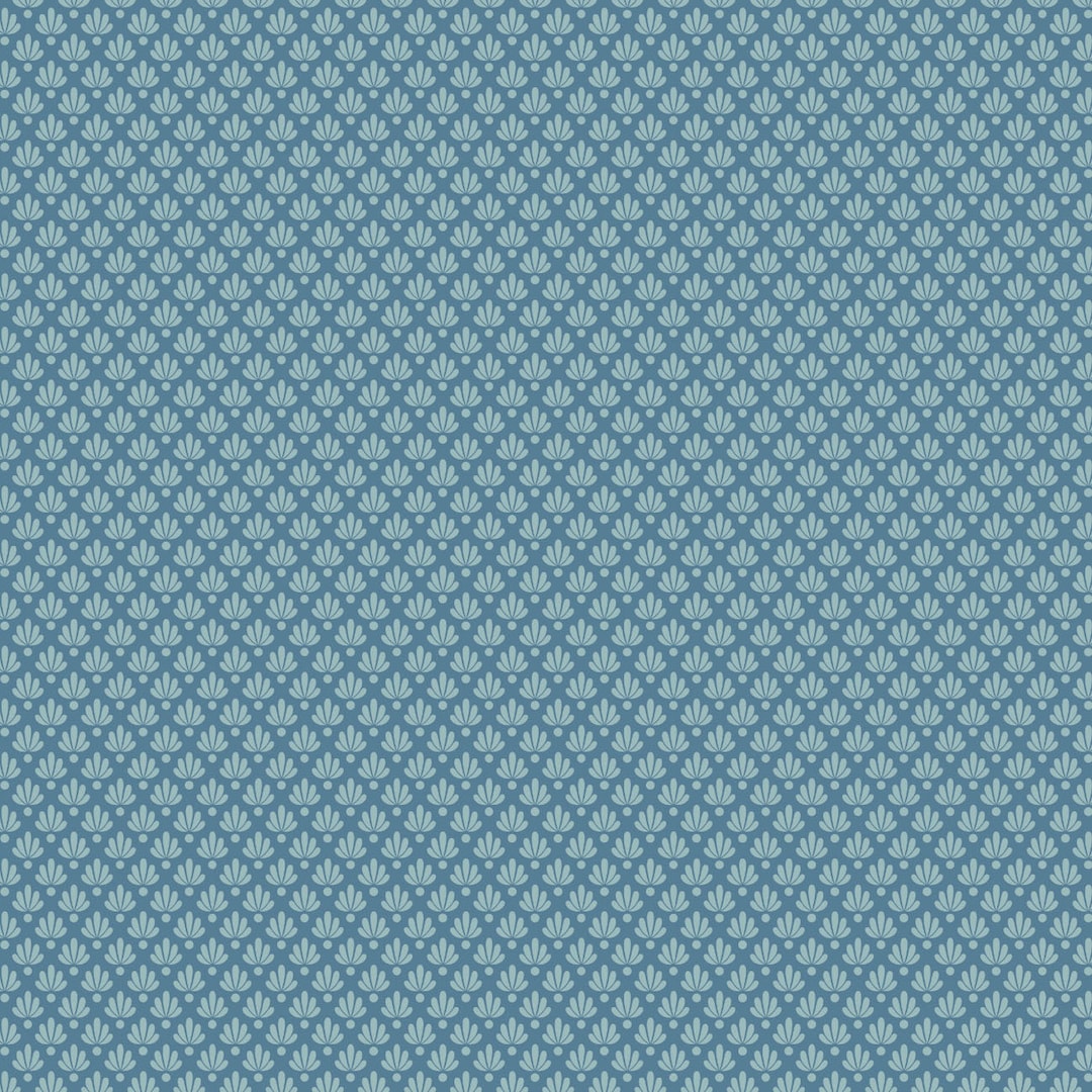 Geometric Cotton Fabric by the Yard - Prairies Leaf Blue - Miri D. for ...