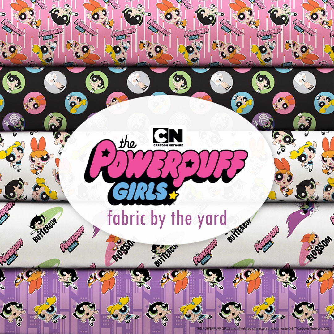Powerpuff Girls Cotton Fabric by the Yard Powerpuff Girls Collection by Camelot - Etsy