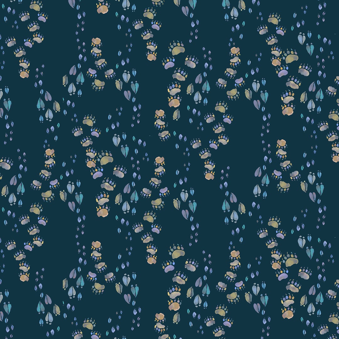 Animal Tracks Cotton Fabric by the Yard - Wild and Wonderful Shuffle ...