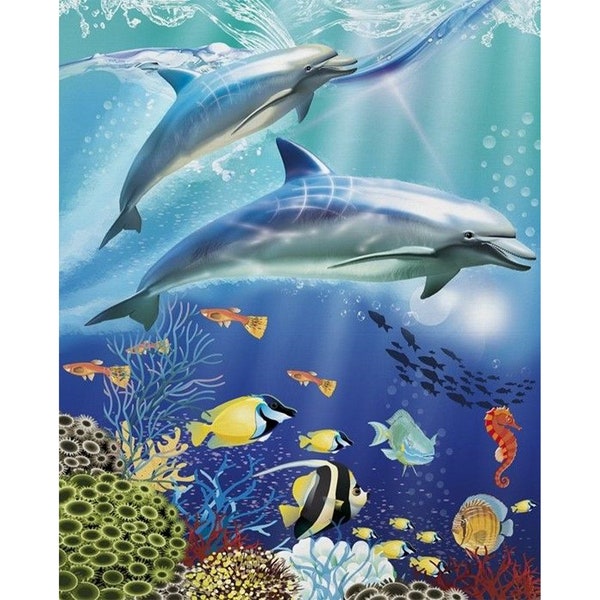 Dolphin Fabric - Etsy