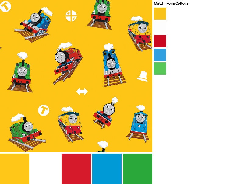 Thomas the Train Fabric by the Yard All Aboard with Thomas | Etsy