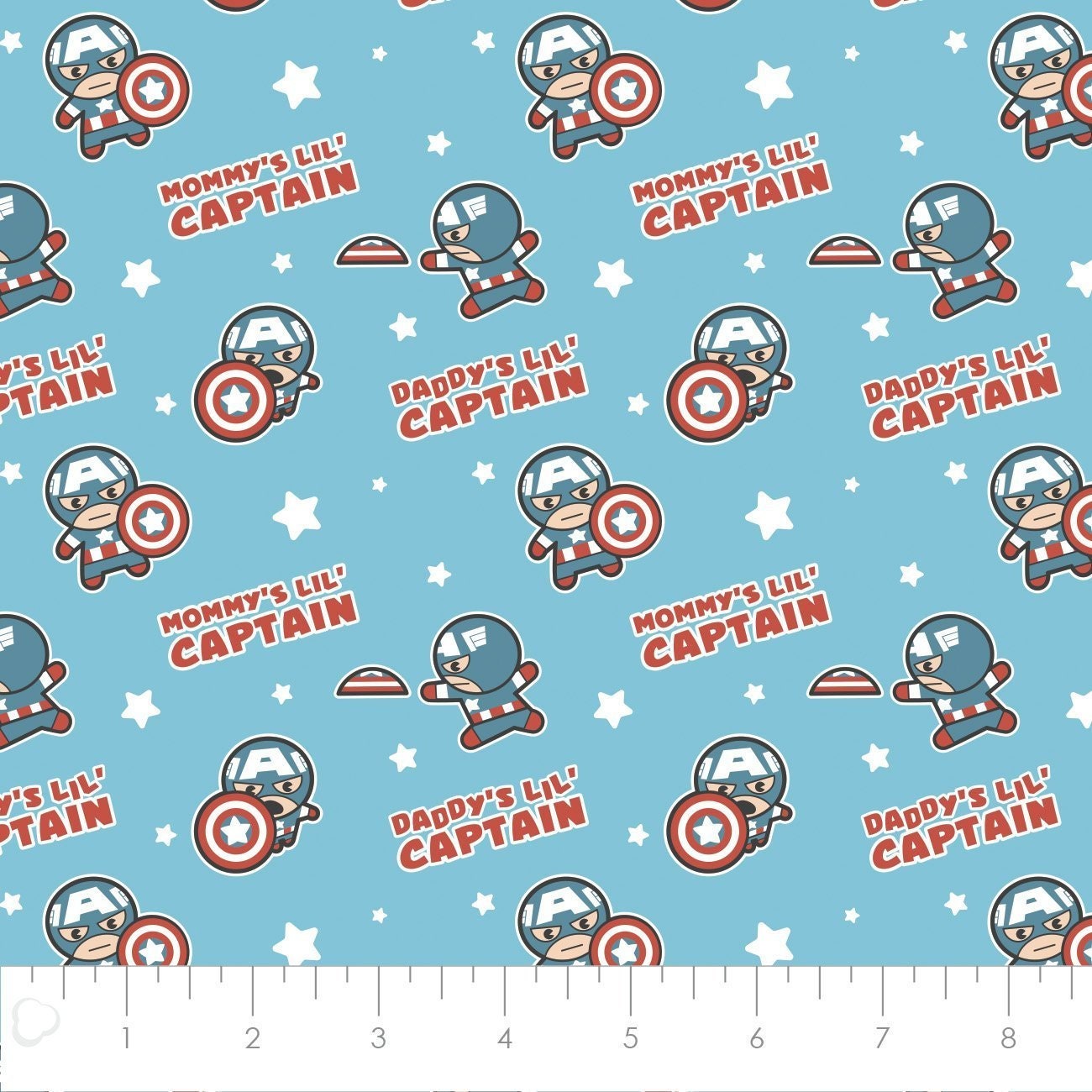 Captain America Cotton Fabric by the Yard - Character Nursery ...