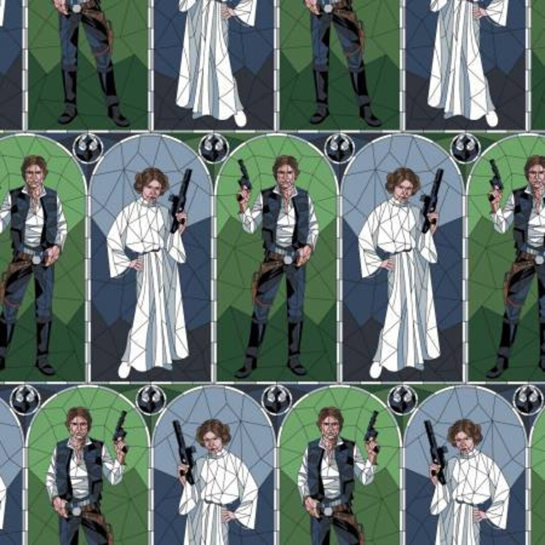 Star Wars Fabric by the Yard Stained Glass Collection Han - Etsy