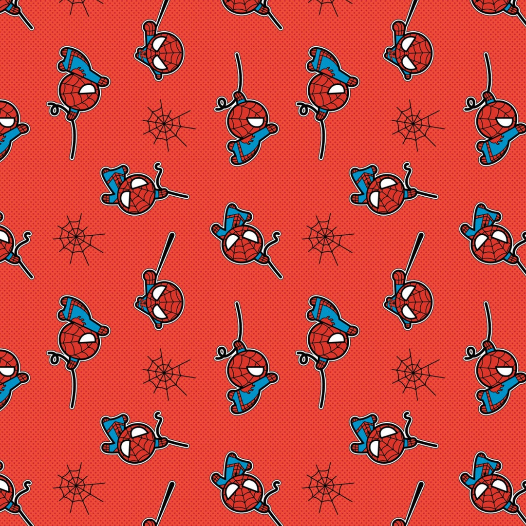 Spider-man Cotton Fabric by the Yard - Kawaii Red - Camelot 13020709-1 ...