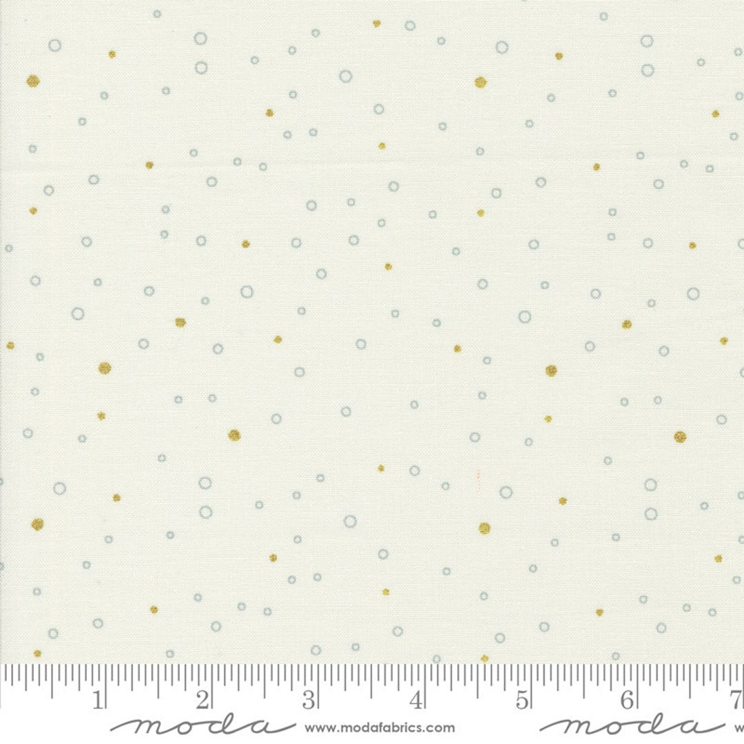 Zen Chic Modern Cotton Fabric by the Yard Shimmer Snowing Ivory ...