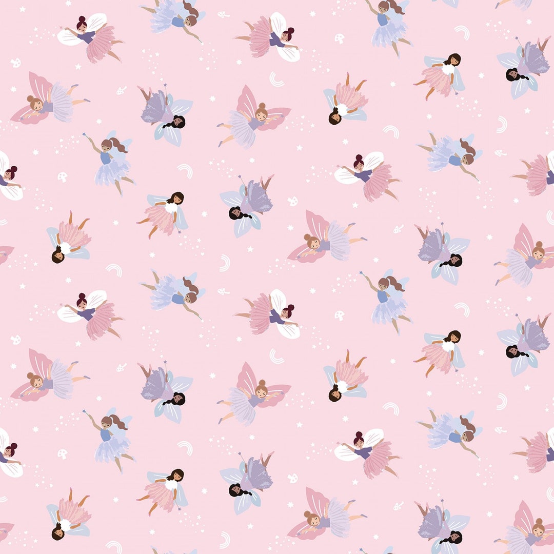 Fairy Princess Fabric by the Yard Make a Little Magic Fairies Parfait ...