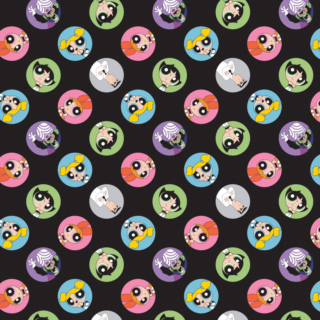 Powerpuff Girls Cotton Fabric by the Yard - Powerpuff Girls Character ...