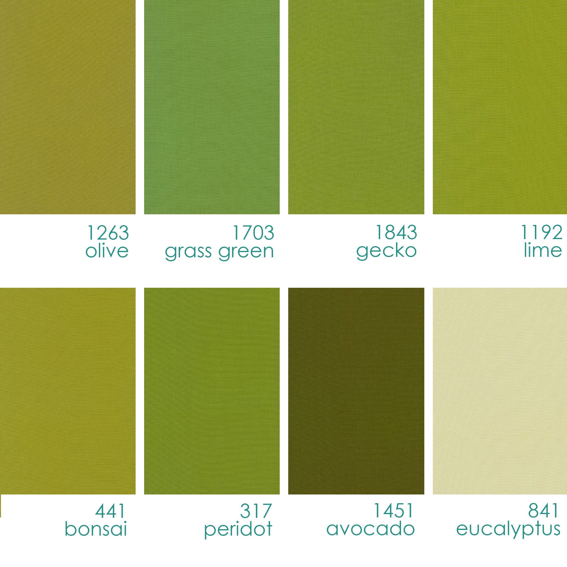 Greens - Kona Cotton Fabric by the Yard - Etsy