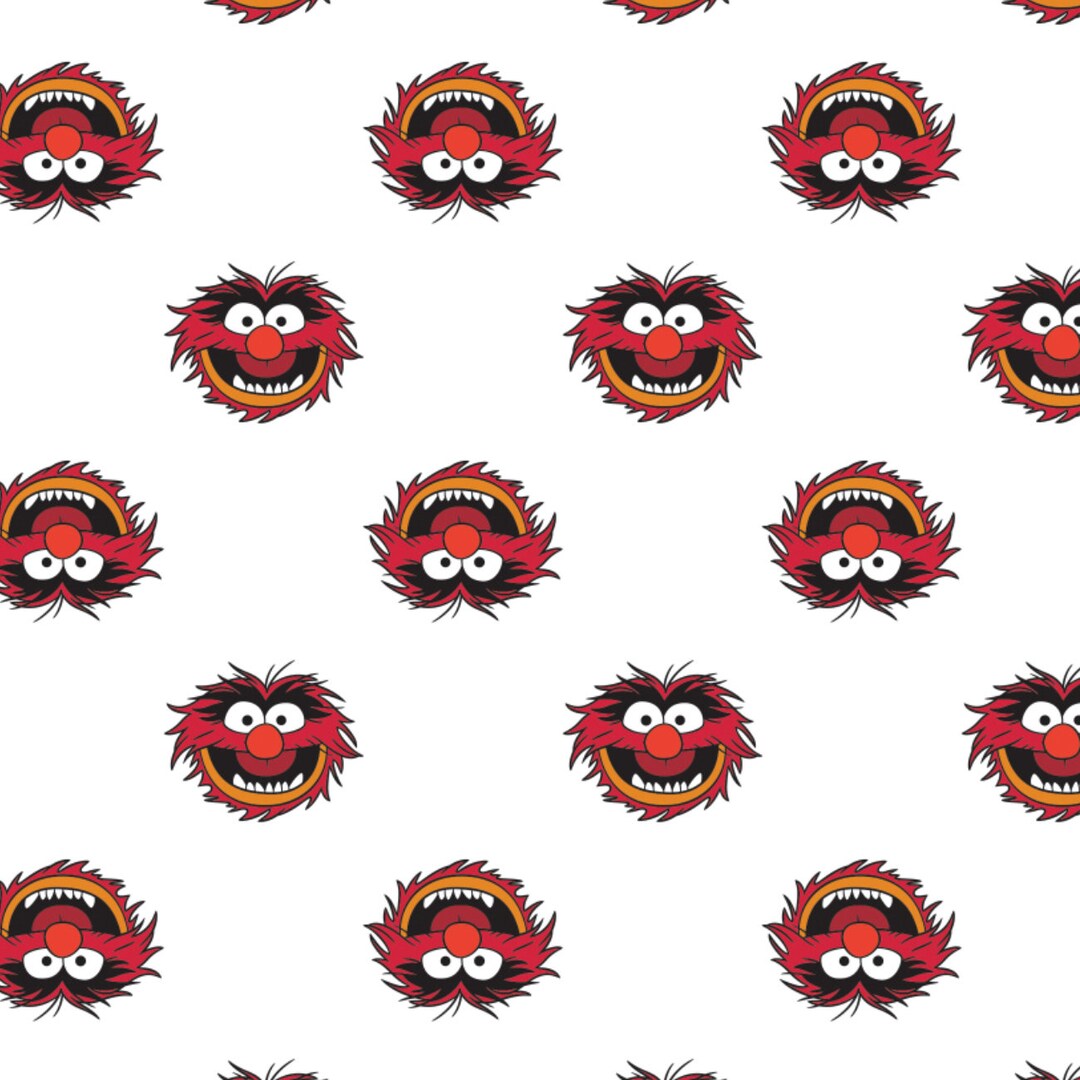 The Muppets Fabric by the Yard - Animal in White - Camelot 85320104-01 ...