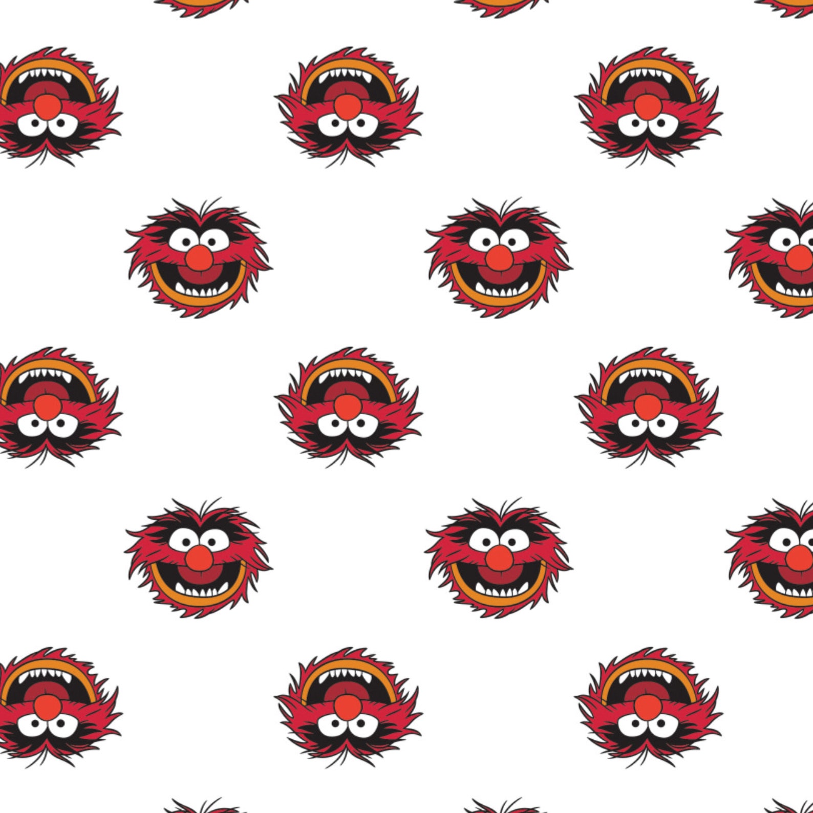 The Muppets Fabric by the Yard - Animal in White - Camelot 85320104-01 ...