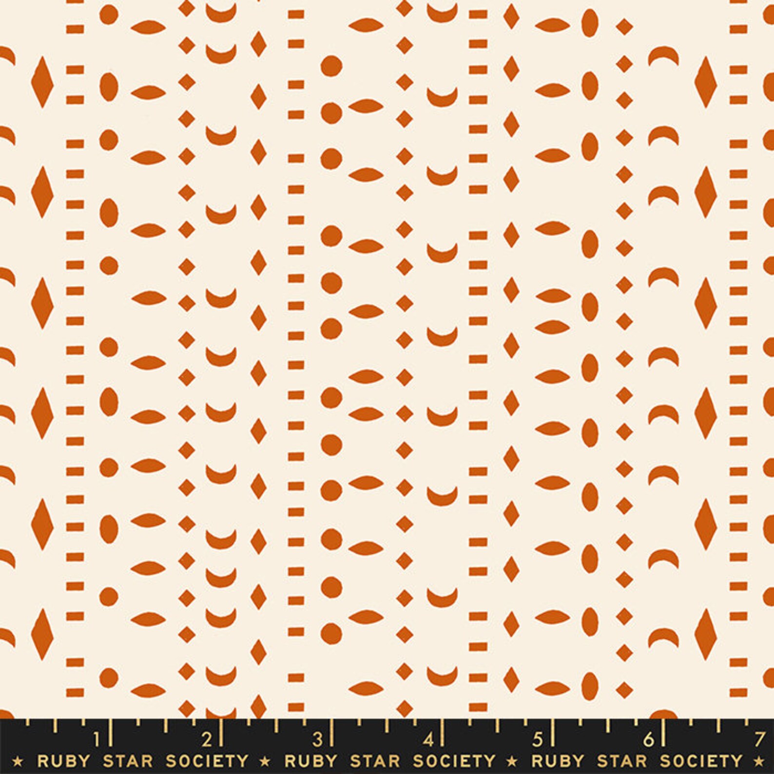 Modern Cotton Fabric by the Yard - Moonglow Phases Natural - Alexia ...
