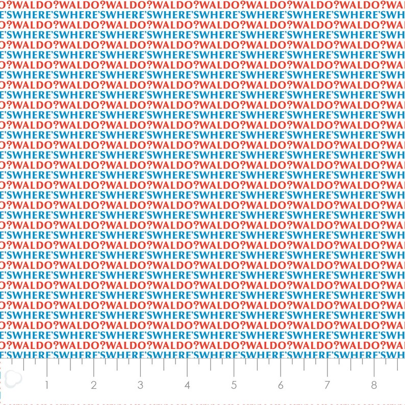 Where's Waldo Cotton Fabric by the Yard Where's - Etsy