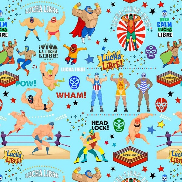 Wrestling Fabric by the Yard - Etsy