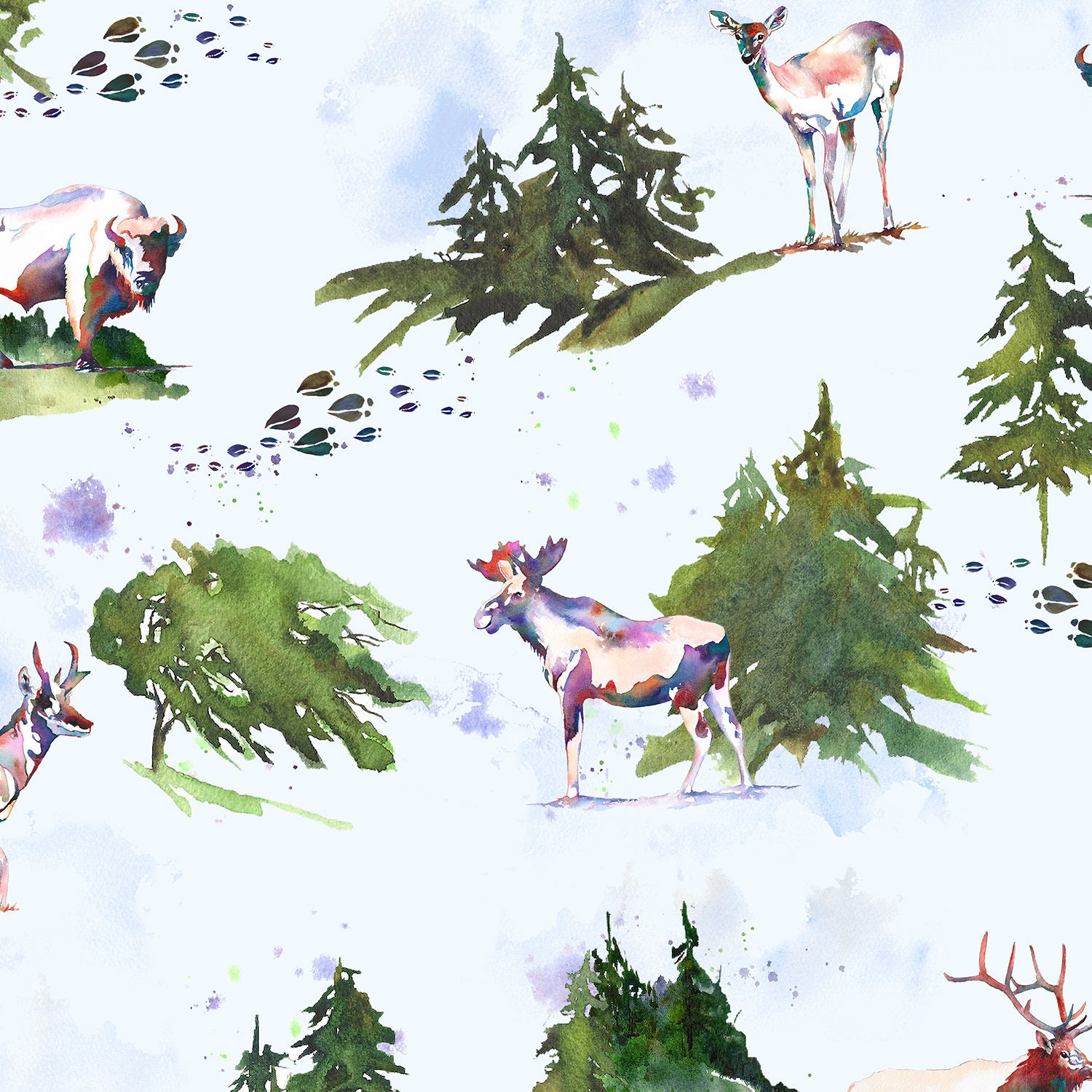Nature Cotton Fabric by the Yard - Wild and Wonderful Wherever I May ...