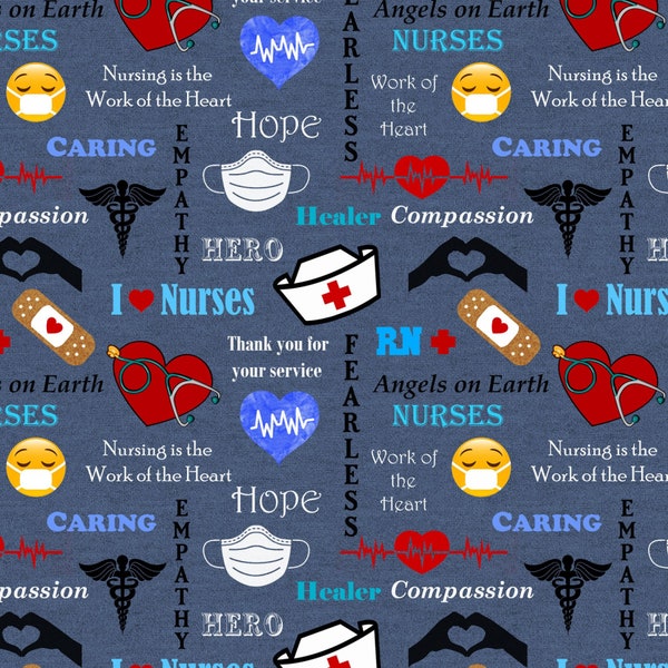 Nurse Fabric - Etsy