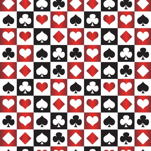 Playing Cards Cotton Fabric by the Yard Casino Fun Poker - Etsy