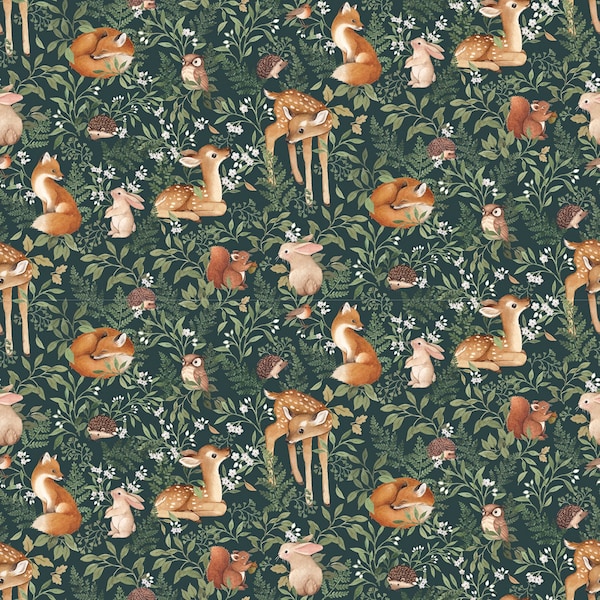 Woodland Fabric - Etsy