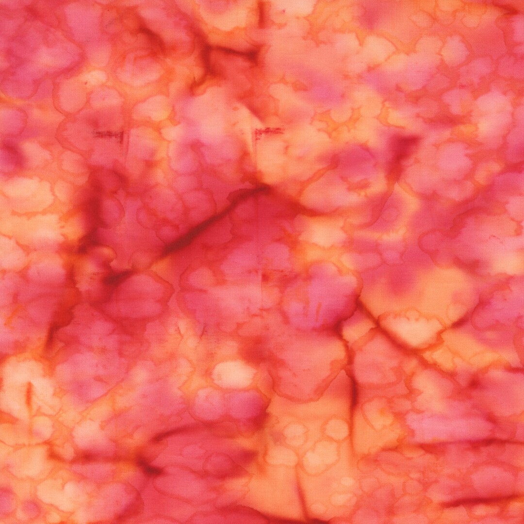 Batik Cotton Fabric by the Yard Color Crush Batik Lemonade Strawberry ...