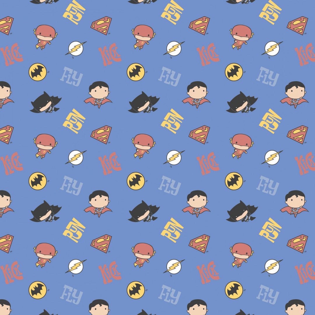 DC Comics Cotton Fabric by the Yard Character Nursery Collection ...