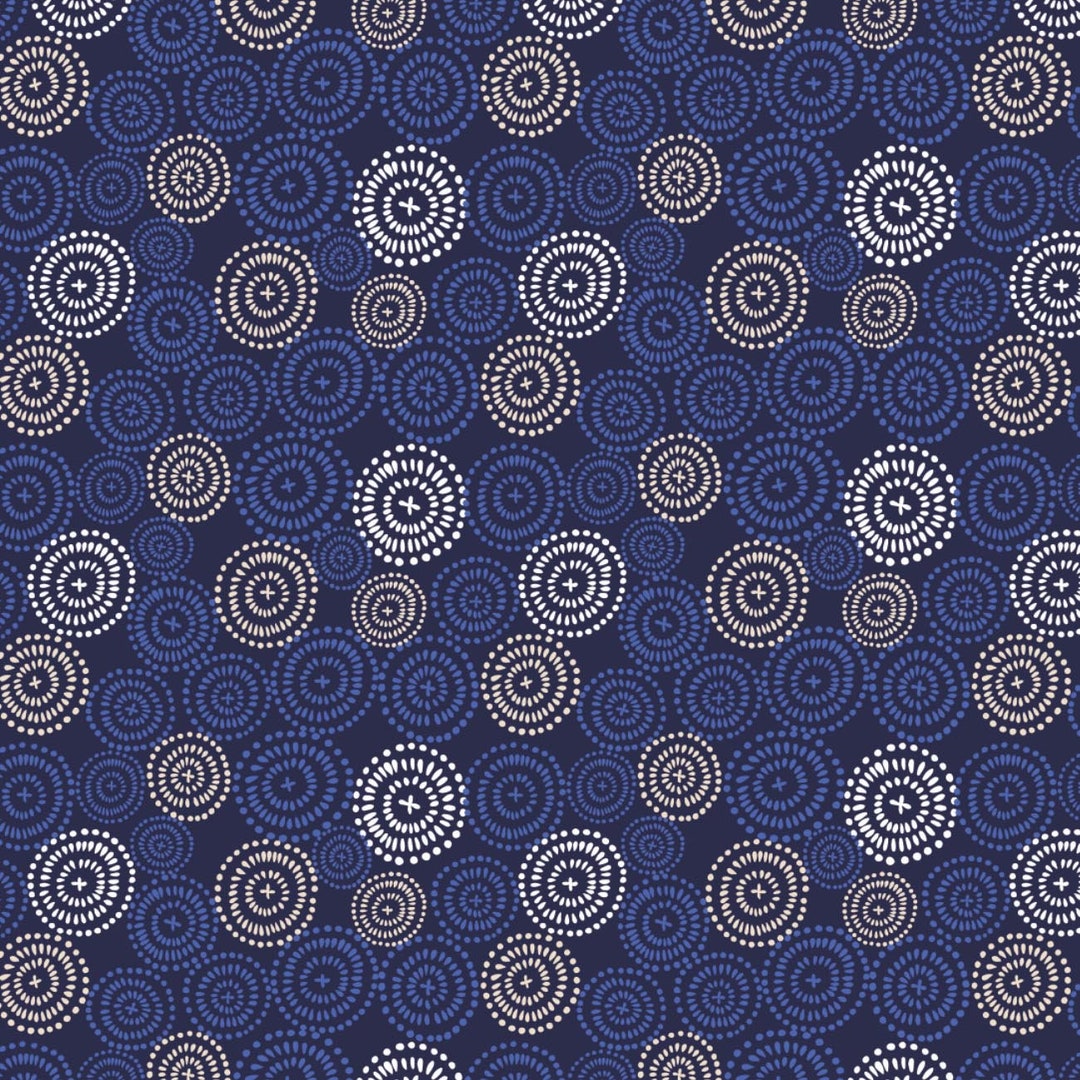 Geometric Cotton Fabric by the Yard Chado Impressions Multi Camelot ...