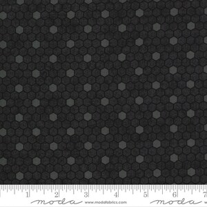 Hexagon Cotton Fabric by the Yard - Boudoir Parlor Hexi Caviar ...