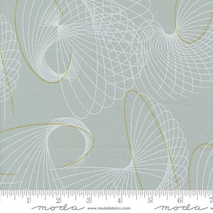Zen Chic Modern Cotton Fabric by the Yard - Shimmer Winter Winds Silver ...