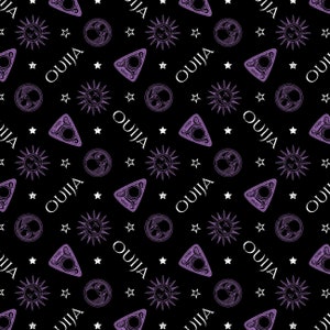 Ouija Cotton Fabric by the Yard Hasbro Ouija Celestial Purple Camelot 95090105-4 - Etsy