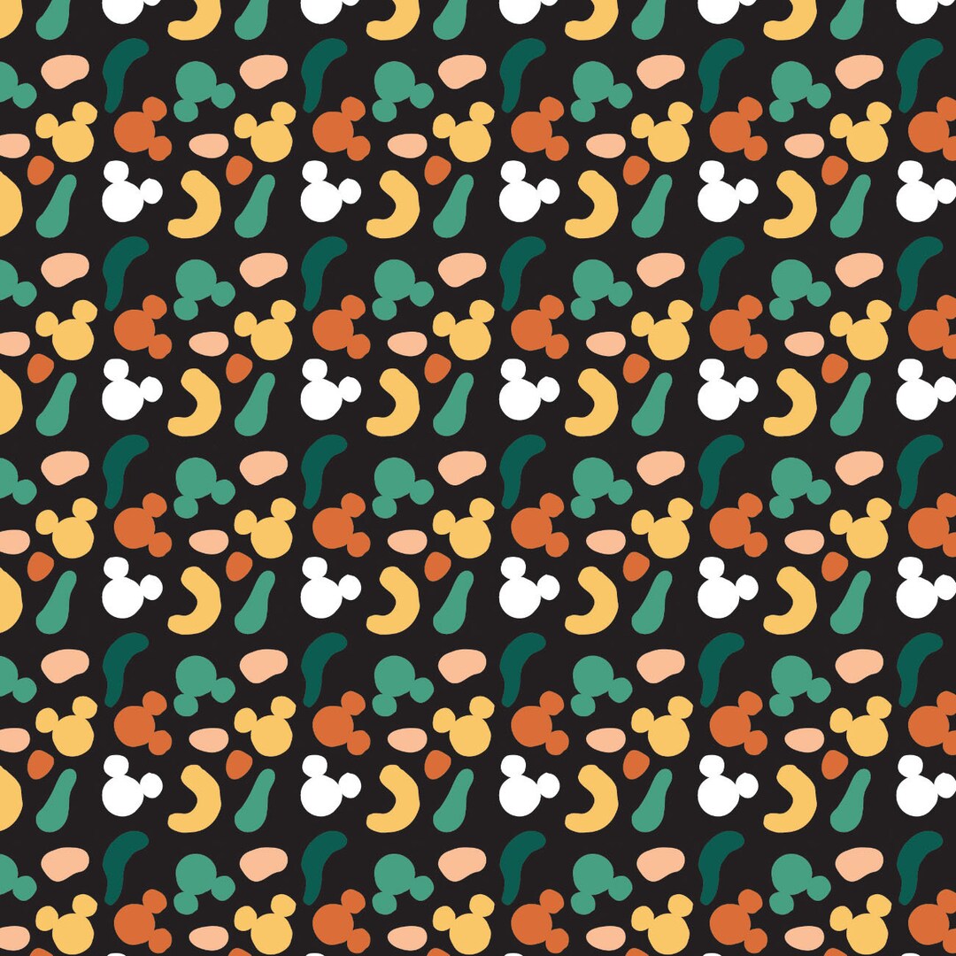 Mickey Mouse Cotton Fabric by the Yard - Disney Mickey and Friends ...