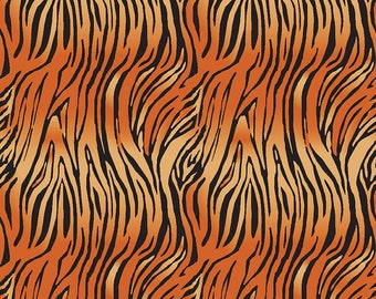 Tiger Stripe Fabric Tiger Halloween Costume Pattern by Furbuddy Orange ...