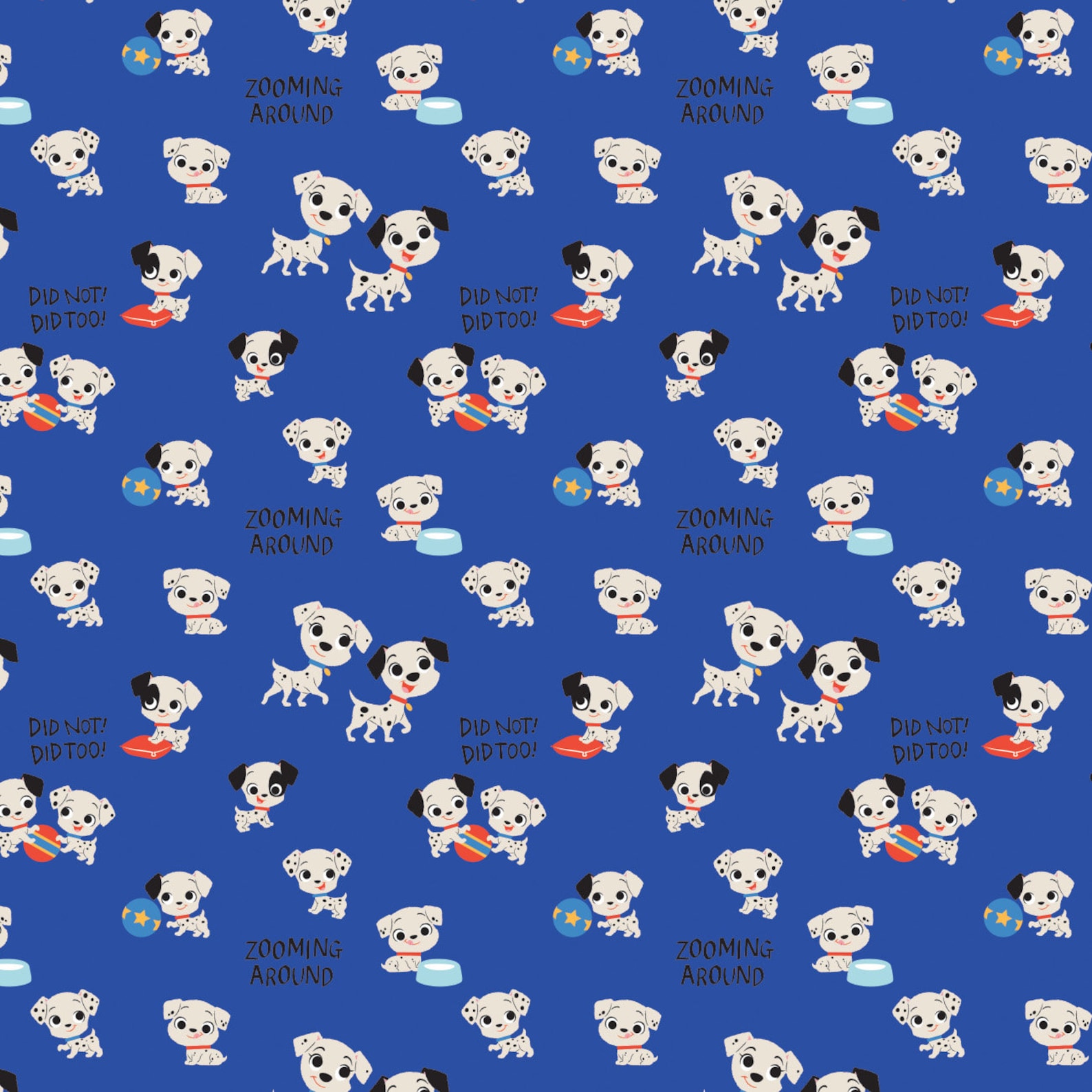 101 Dalmatians Cotton Fabric by the Yard - It's a Small World ...